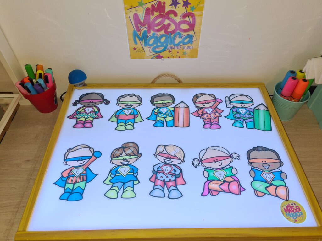 Números de “SUPERHEROES” | Mi Mesa Magica