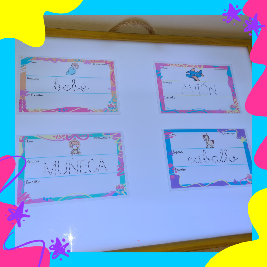 Tarjetas lectoescritura mayúsculas y minúsculas | Mi Mesa Magica