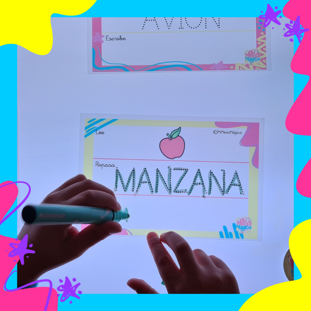 Tarjetas lectoescritura mayúsculas y minúsculas | Mi Mesa Magica