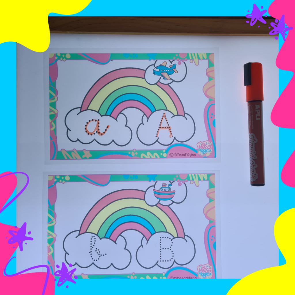Abecedario de arcoiris | Mi Mesa Magica