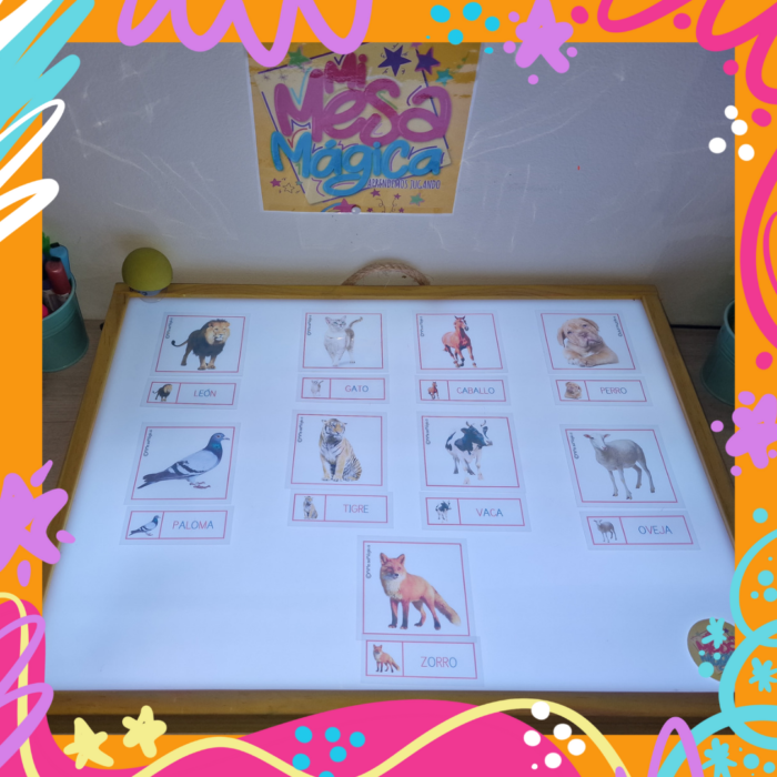 Tarjetas Montessori ANIMALES - Mi Mesa Magica