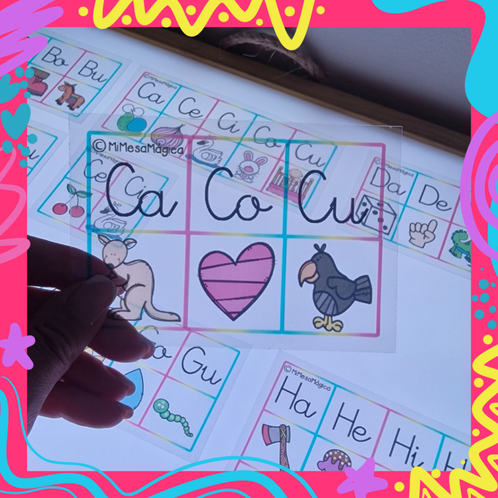 Tarjetas silábicas LENGUA | Mi Mesa Magica