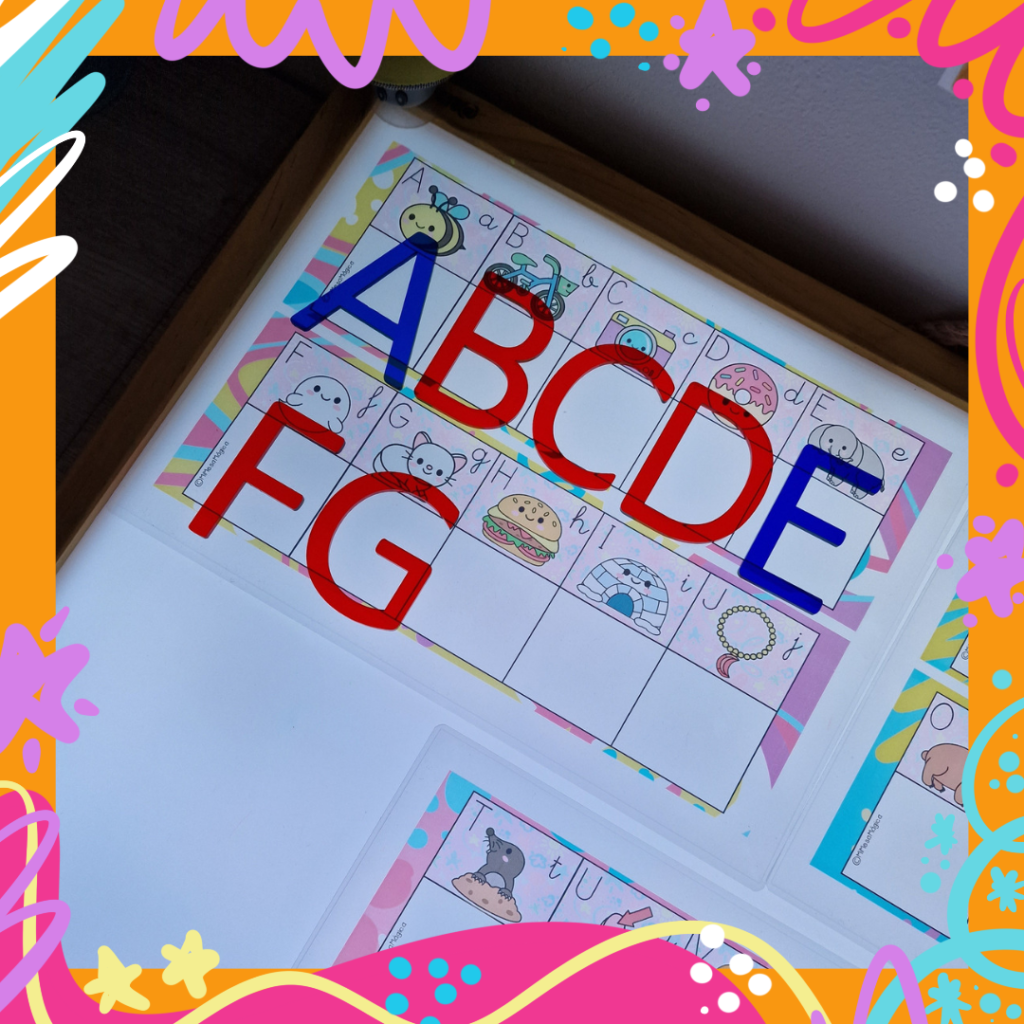 Abecedario para rellenar con letras mesa de luz Abecedario para ...